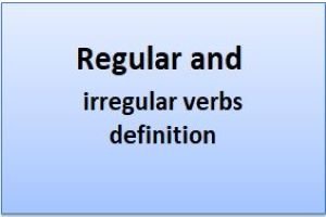 Regular and irregular verbs definition - English Grammar Online
